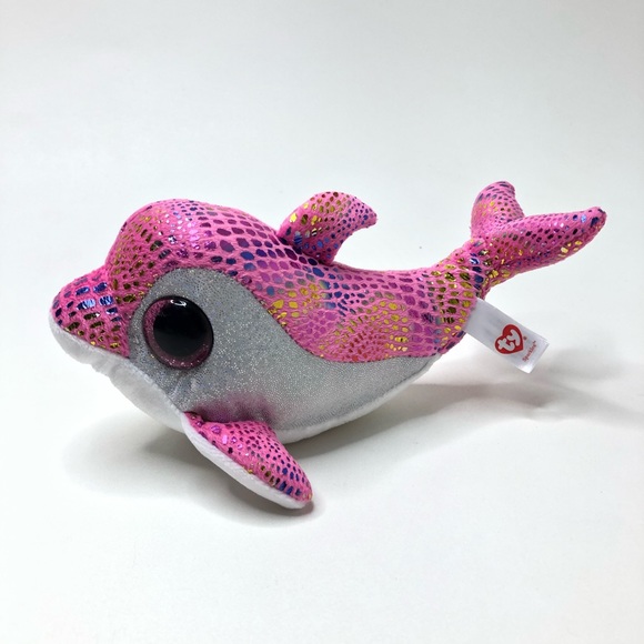 Ty | Toys | Ty Beanie Boos Sparkle Pink Dolphin | Poshmark